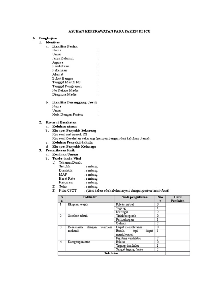 Format Askep Kep Kritis PDF Free | PDF
