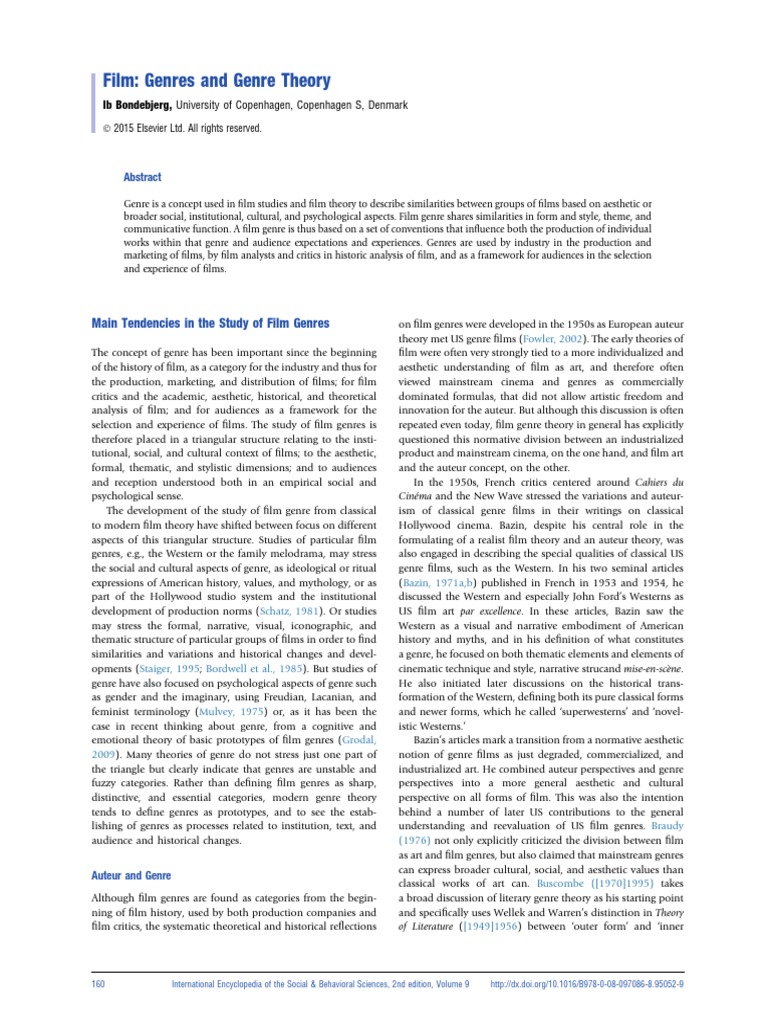 Film Genres and Genre Theory | PDF | Genre | Experience