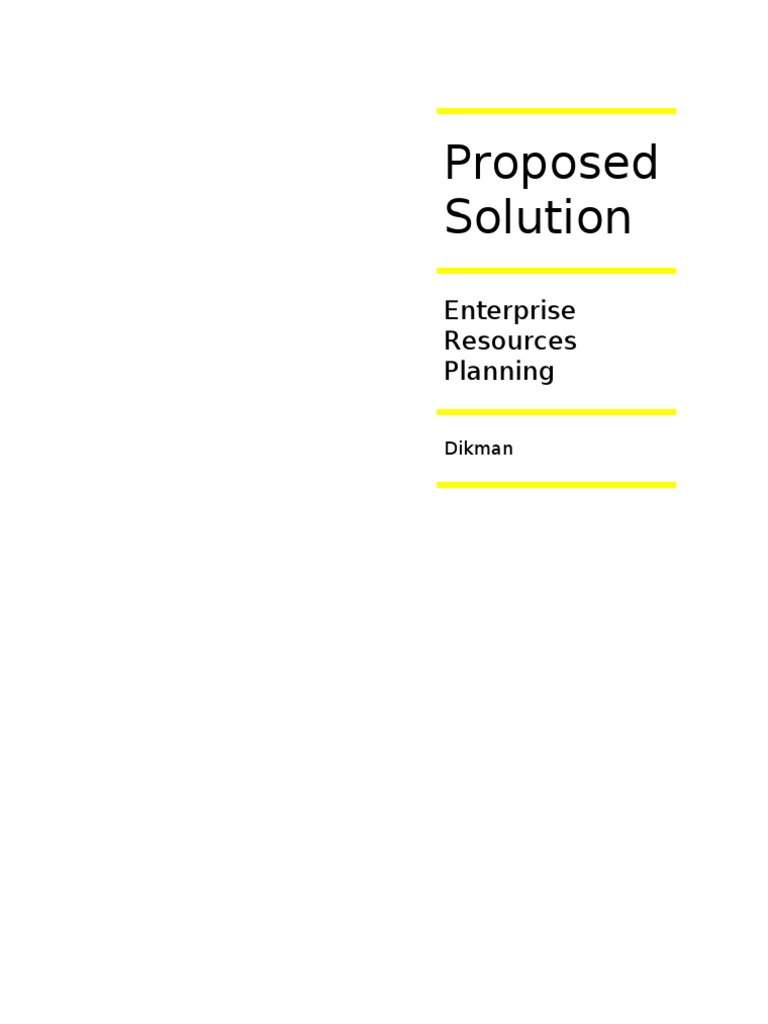 ERP Proposal for Client Evaluation | PDF | Enterprise Resource Planning ...