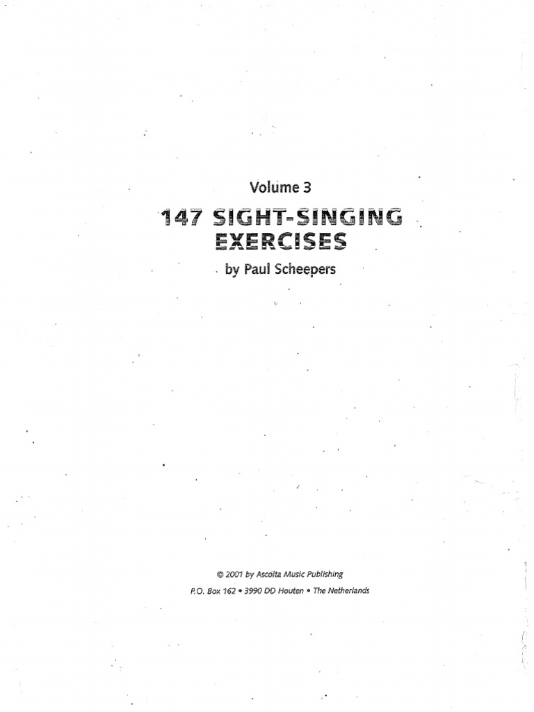 147 Ejercicios Cantados | PDF