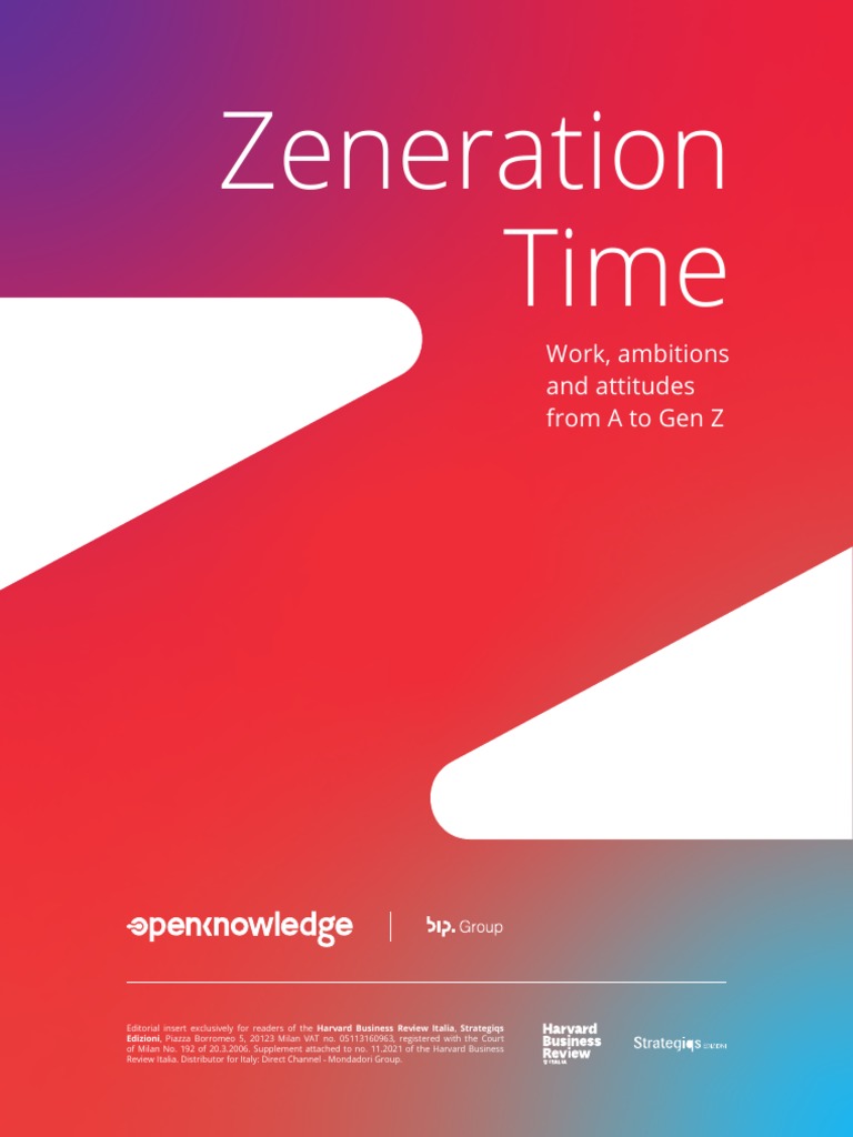 HBR Zeneration Time | PDF | Millennials | Gender