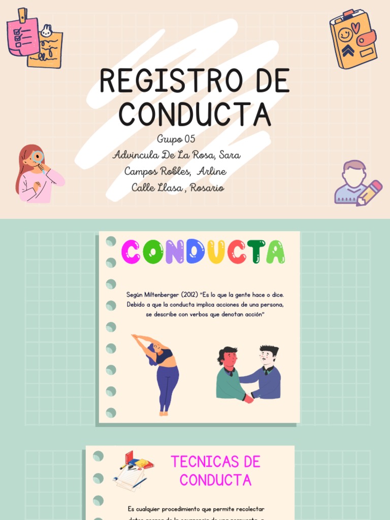 Registro de Conducta | Descargar gratis PDF | Observación | Comportamiento