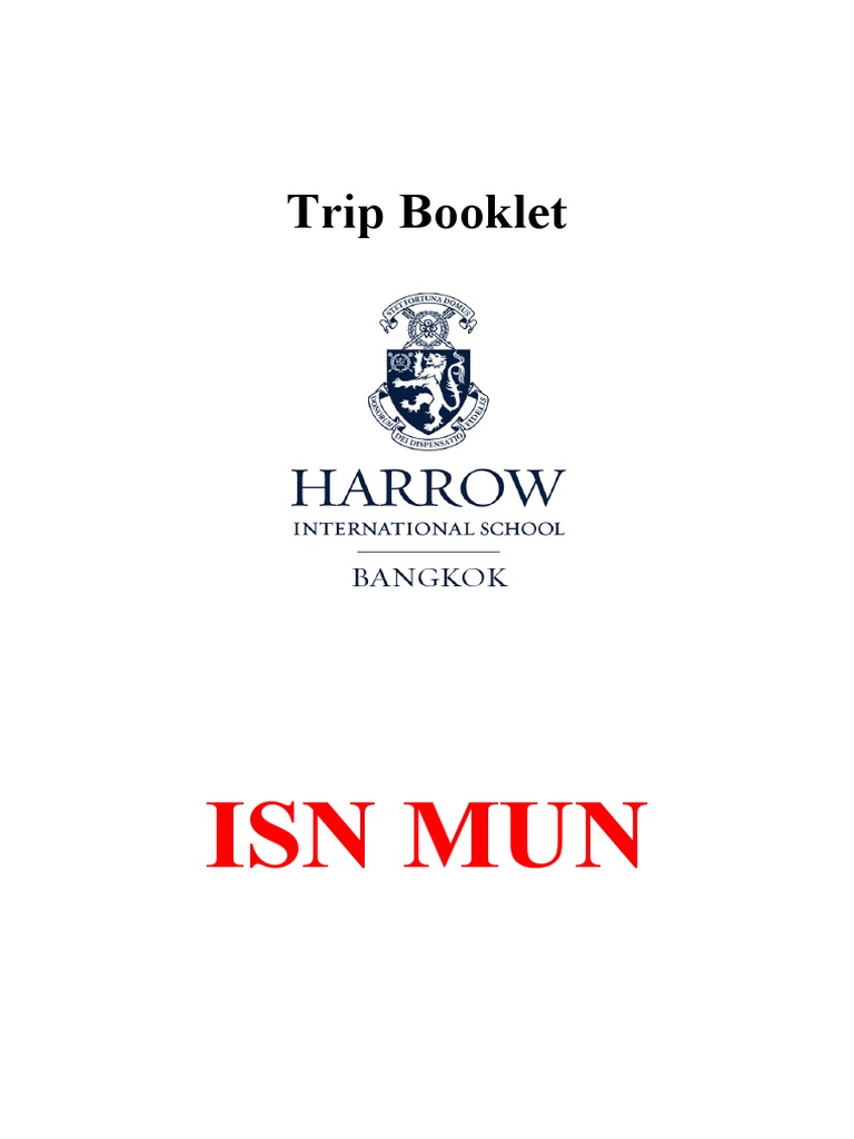 ISB MUN Trip Booklet 22-23 | PDF | Teachers | Bus