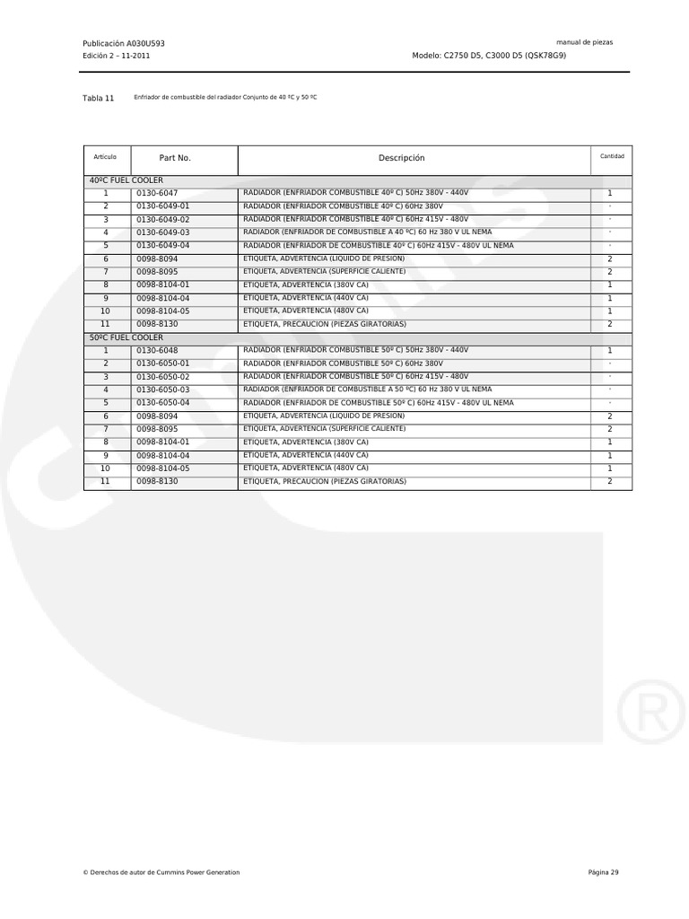 5 Translate - Parts Manual C3000 D5 Cinco | PDF | Tornillo | Arandela (Hardware)