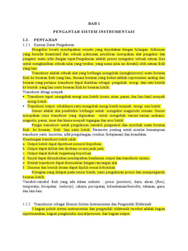 Materi Uts Instrumentasi | PDF