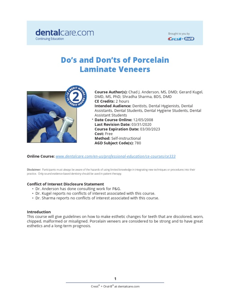 Ce333 - 3 31 21 | PDF | Dental Degree | Dentistry