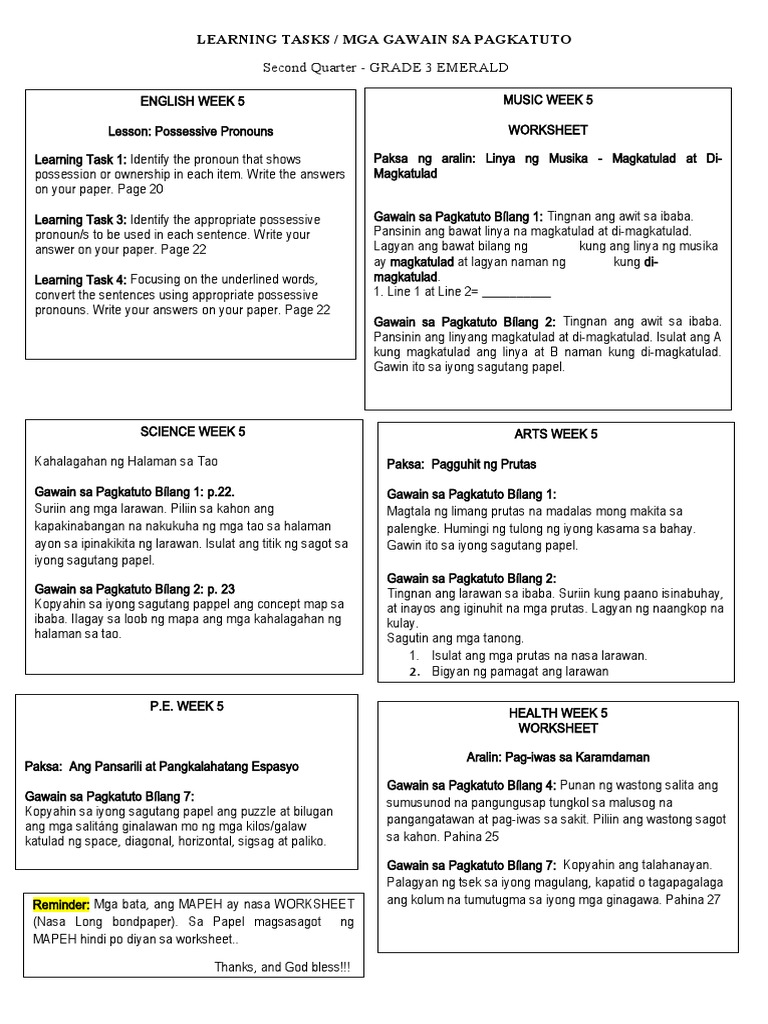 Pansipit Sa Module Q2 Week 5 | PDF