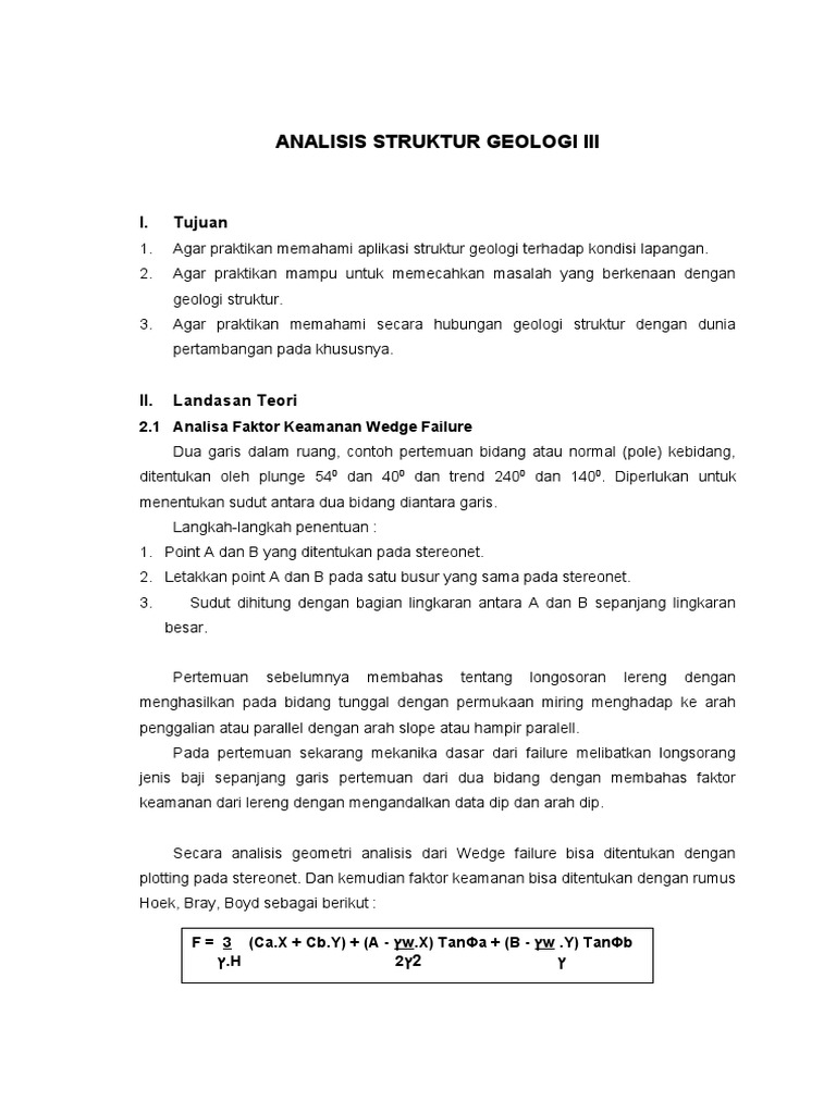 Analisa Struktur Geologi 3 | PDF
