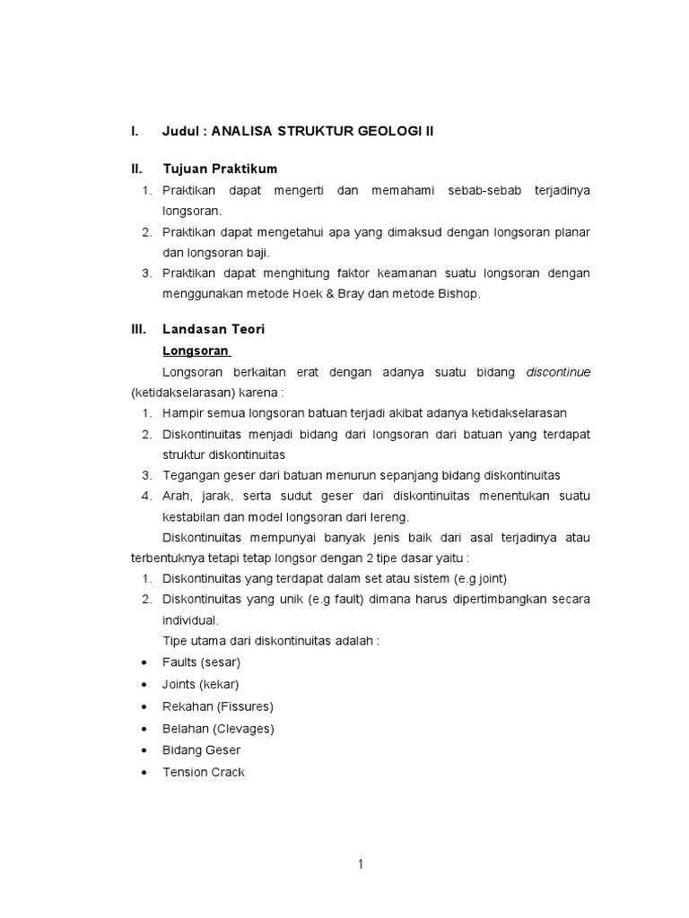 Analisa Struktur Geologi Ii | PDF
