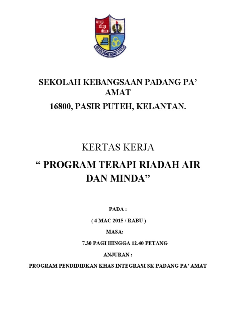Kertas Kerja Terapi Air | PDF