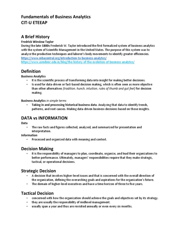 Fundamentals of Business Analytics | PDF | Analytics | Pie Chart