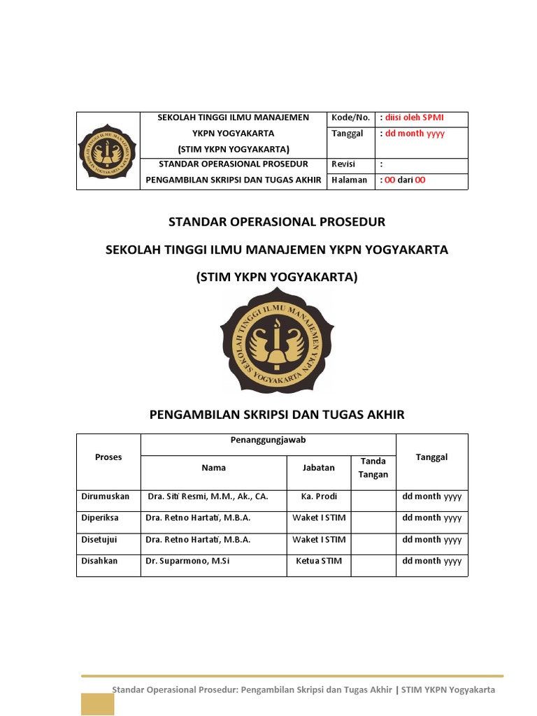 SOP Pengambilan Skripsi Dan Tugas Akhir | PDF | Teknologi & Rekayasa