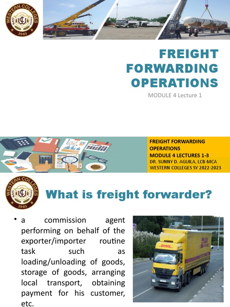 Module 4 Freight Forwarding Operations | PDF