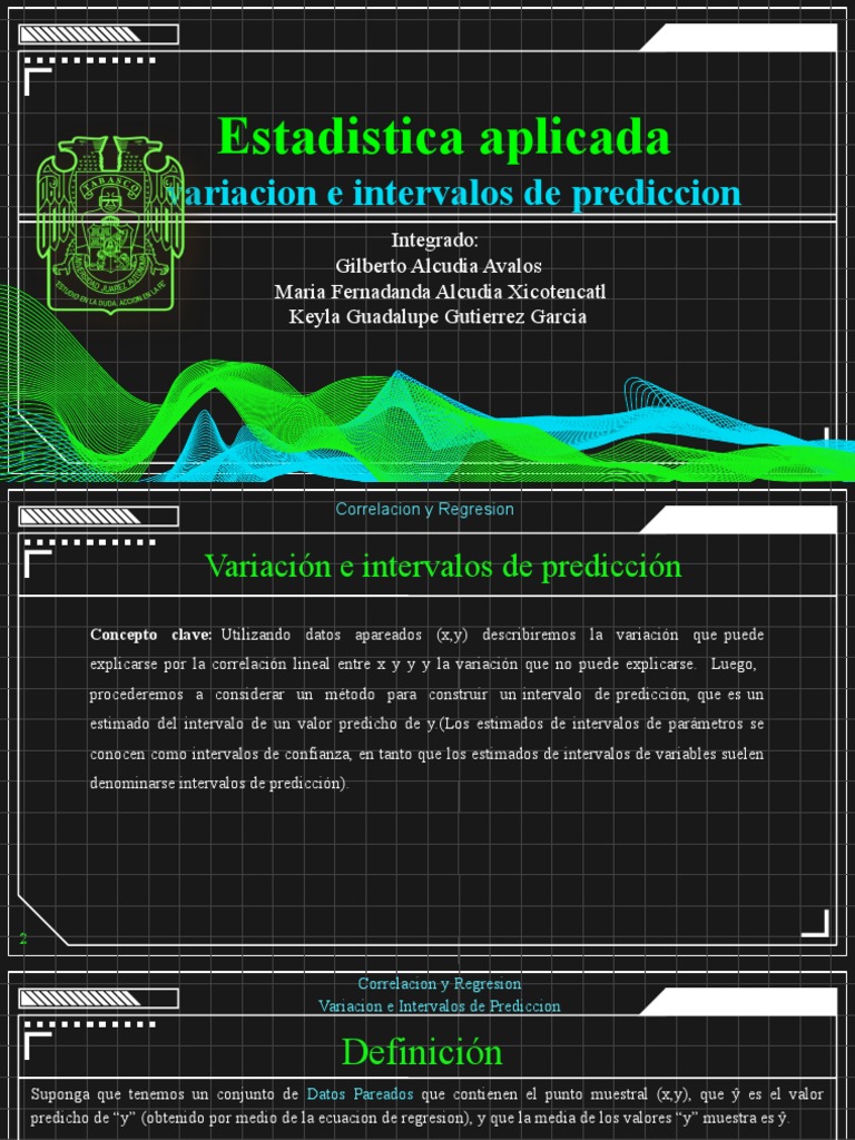 Expo Variacion e Intervalo de Prediccion Equipo3 | PDF | Error estándar ...