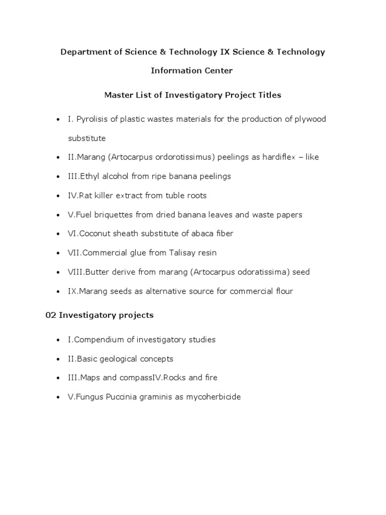 Sip Title Sample | PDF | Banana | Materials