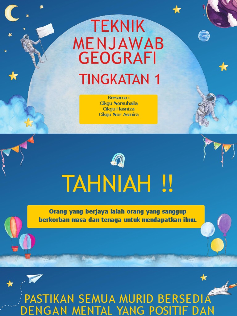Teknik Menjawab Geografi Tingkatan 1 | PDF