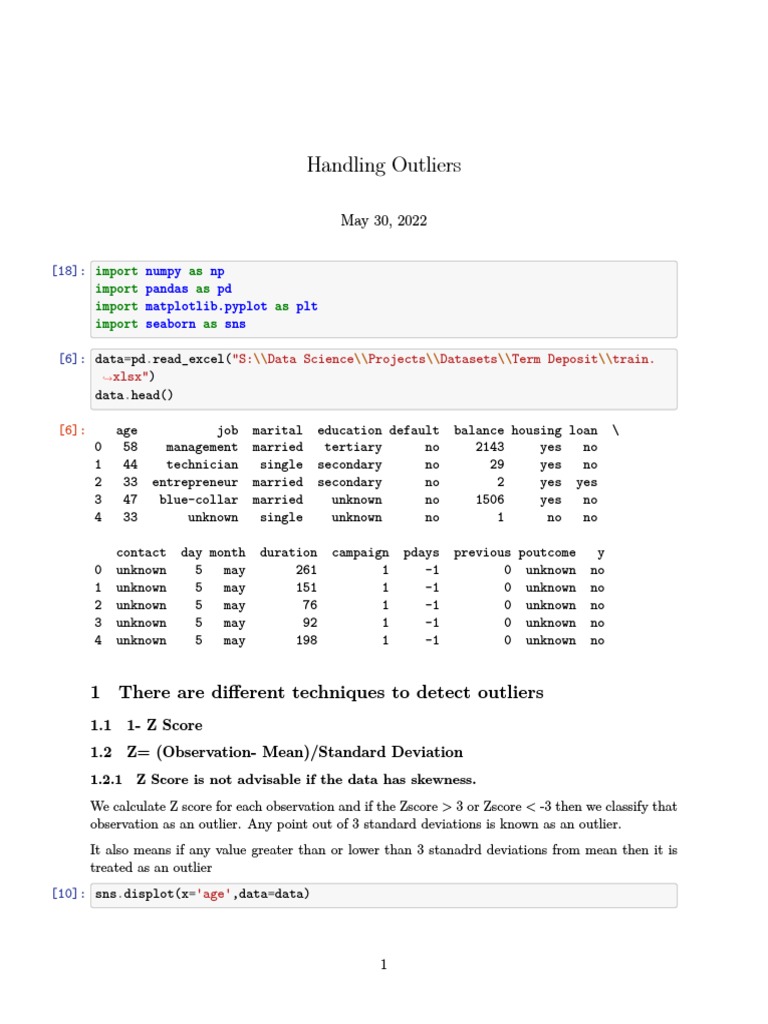 Capping Outliers in Age Data | PDF | Quantile | Mean