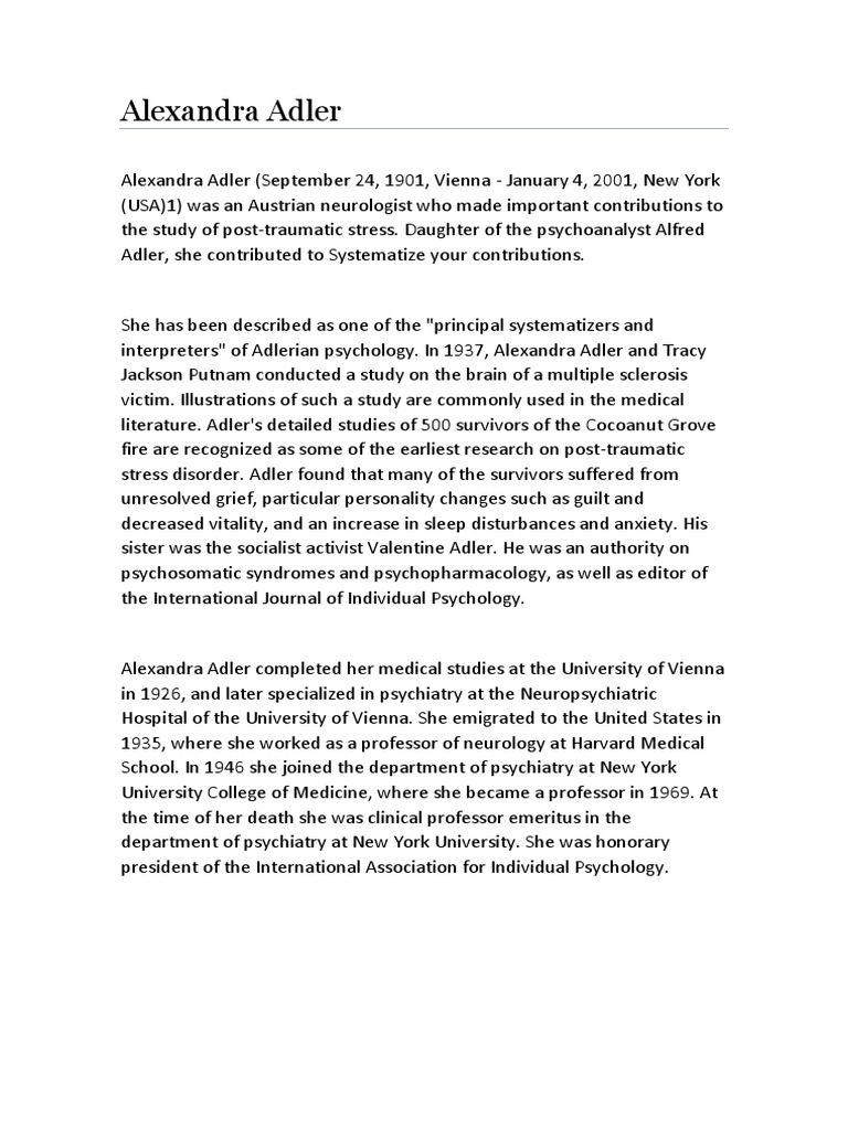 Alexandra Adler | PDF