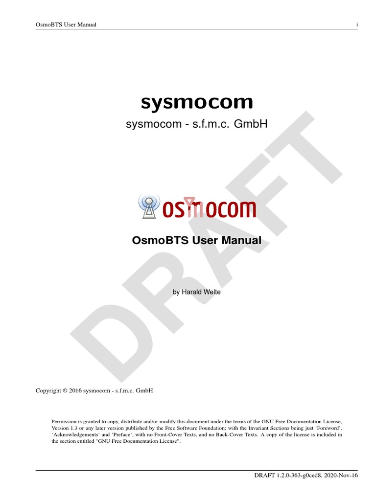 Osmobts Usermanual | PDF | Computer Network | Internet Protocol Suite