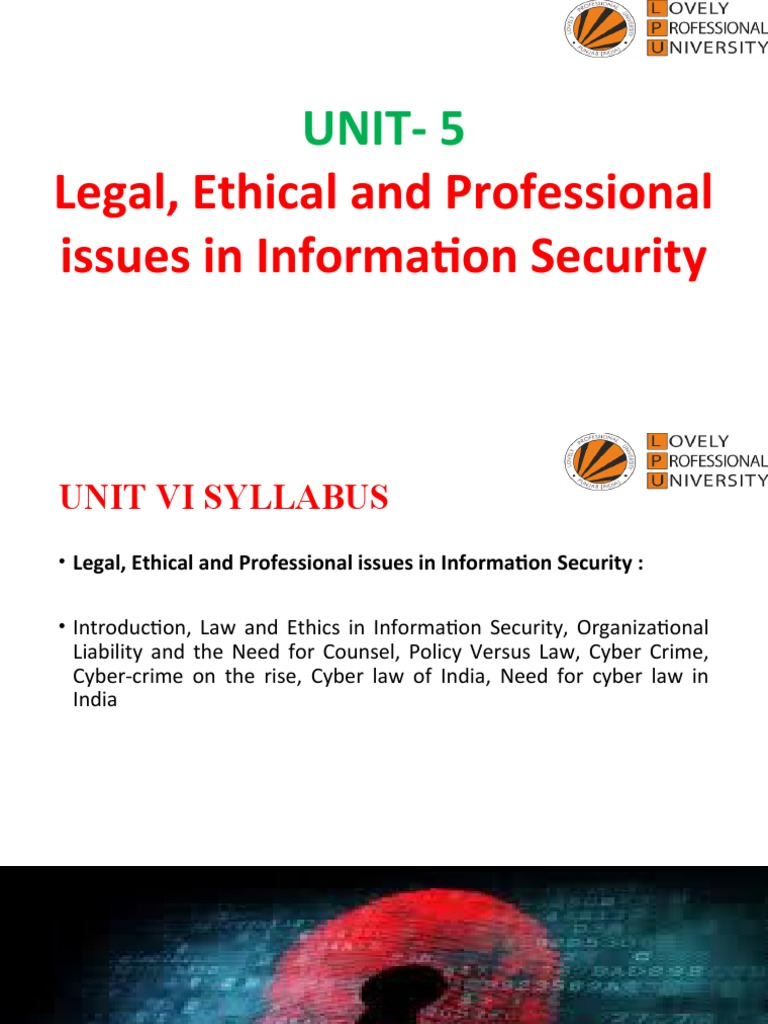 Unit 5 | PDF | Cybercrime | Security