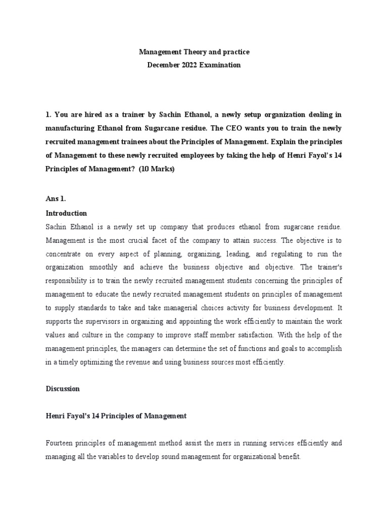 'Management Theory and Practice | PDF | Employment | Psychology