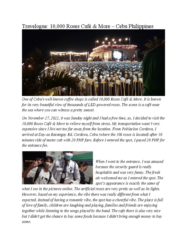Travelogue. 10,000 Roses Cafe & More | PDF | Coffeehouse