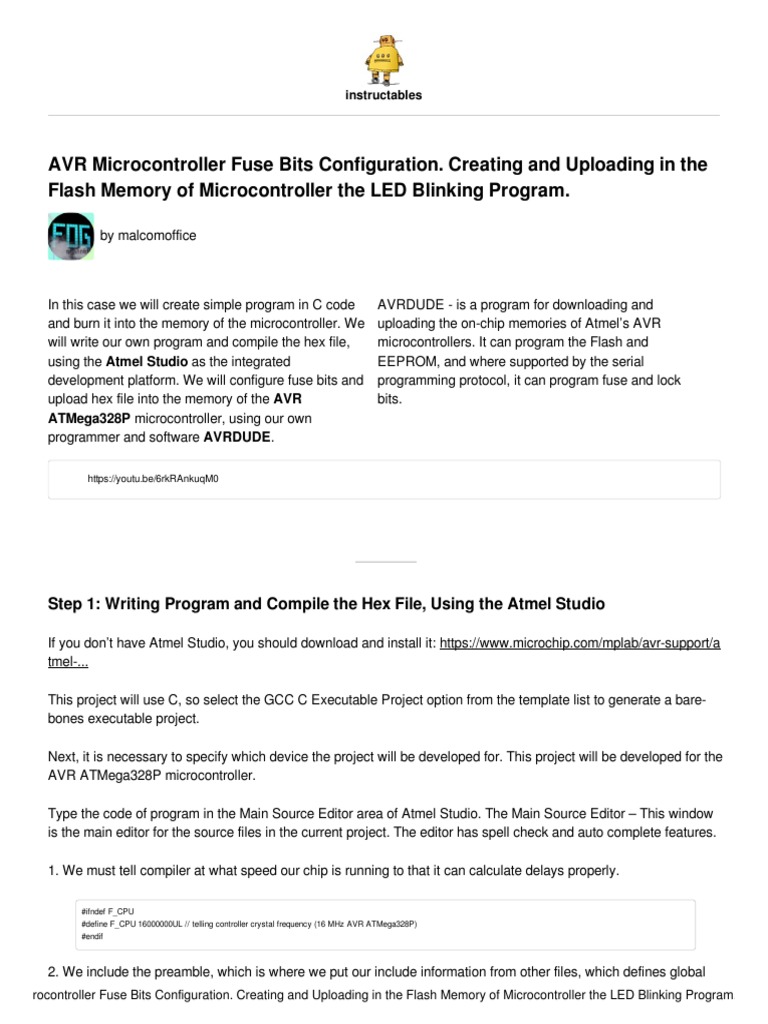 AVR Microcontroller Fuse Bits Configuration Creati | PDF | Microcontroller | Computer Program