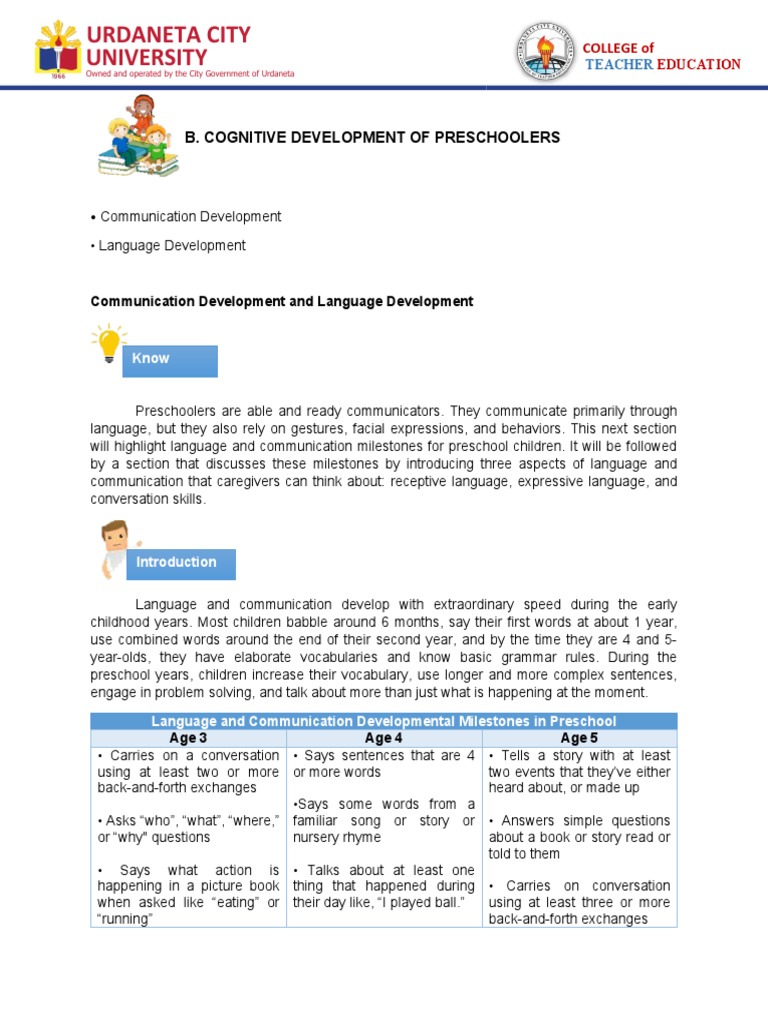 Cognitive and Language Development | PDF | Language Development ...