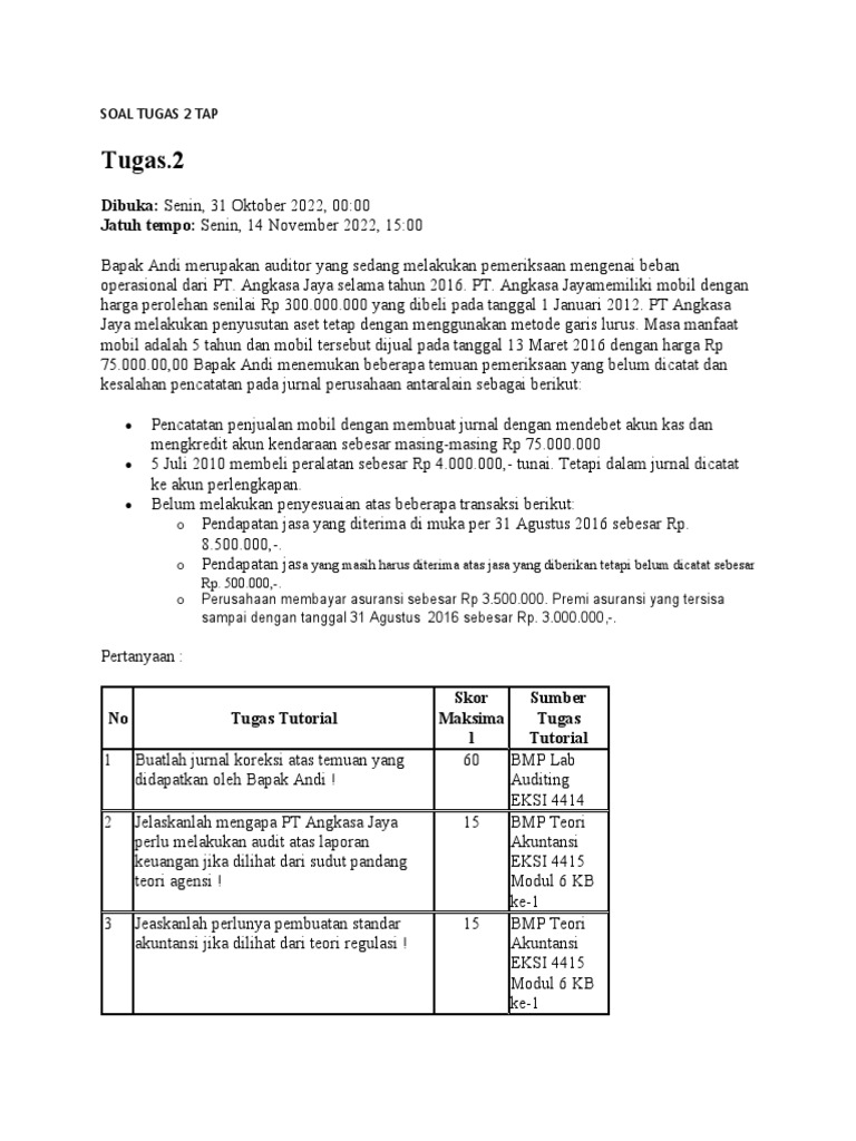 Soal Tugas 2 Tap | PDF