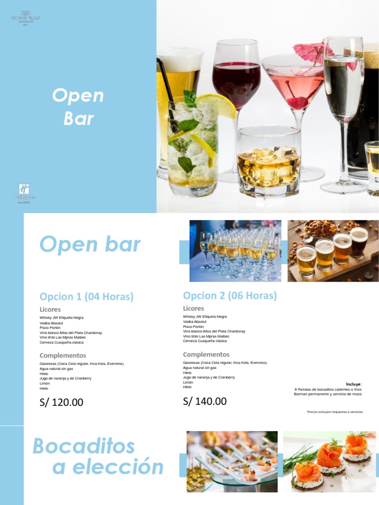 Open Bar | PDF | Salsa | Alimentos