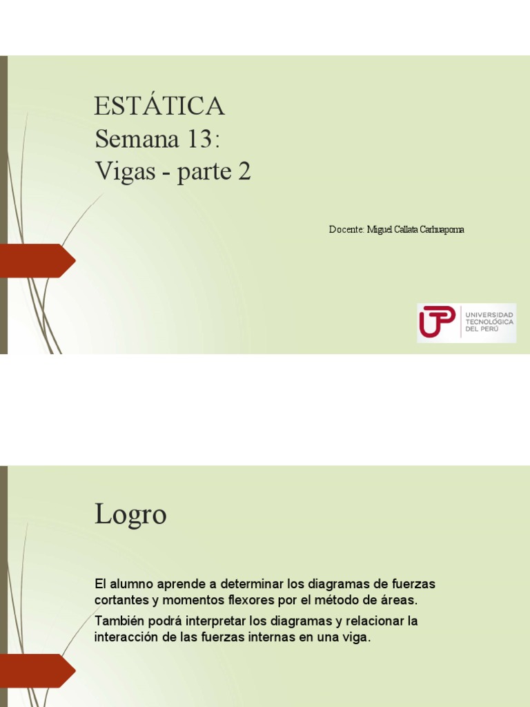 S13 - Material - Vigas Parte 2 | PDF | Viga (Estructura) | Fuerza