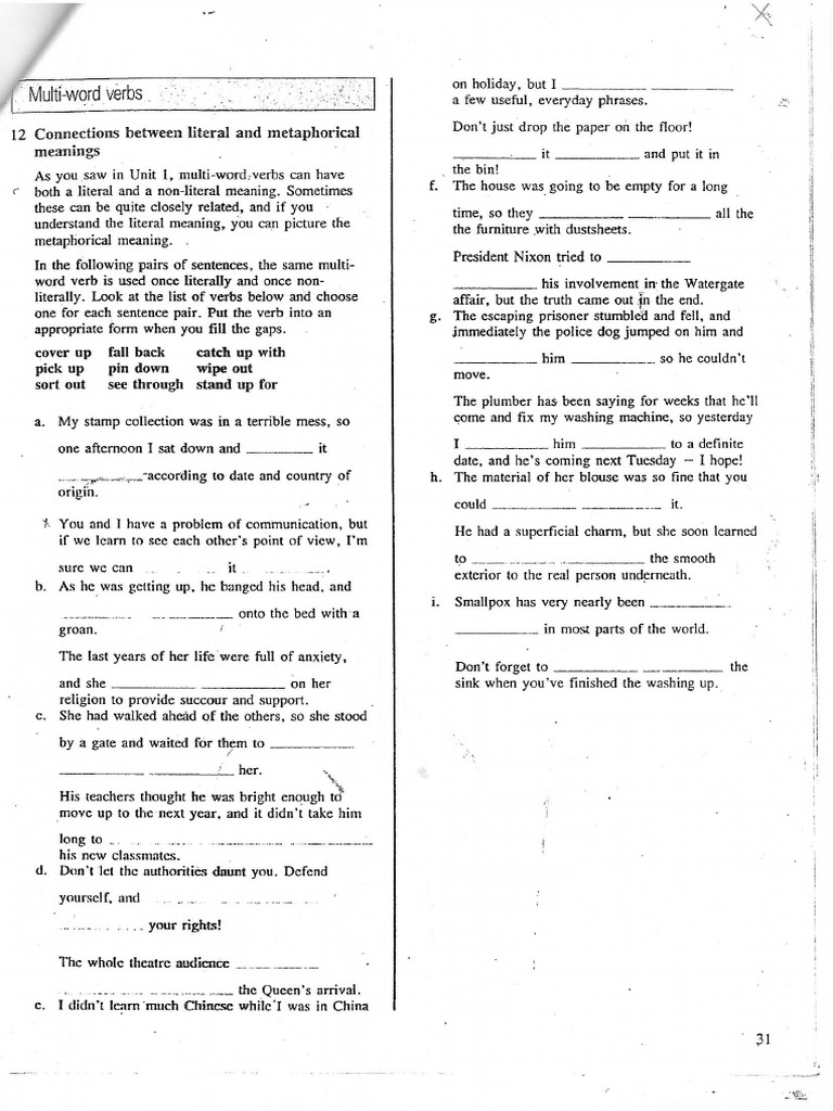 Phrasal Verbs Advanced Level | PDF