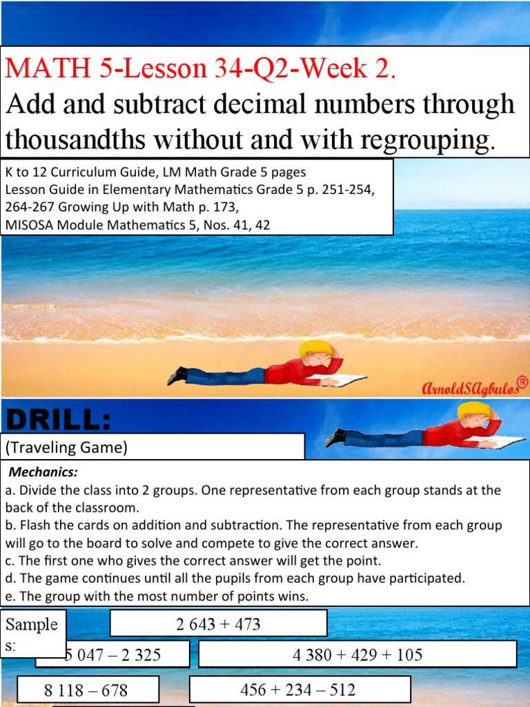 Decimal Addition and Subtraction Guide | PDF | Mathematics | Subtraction