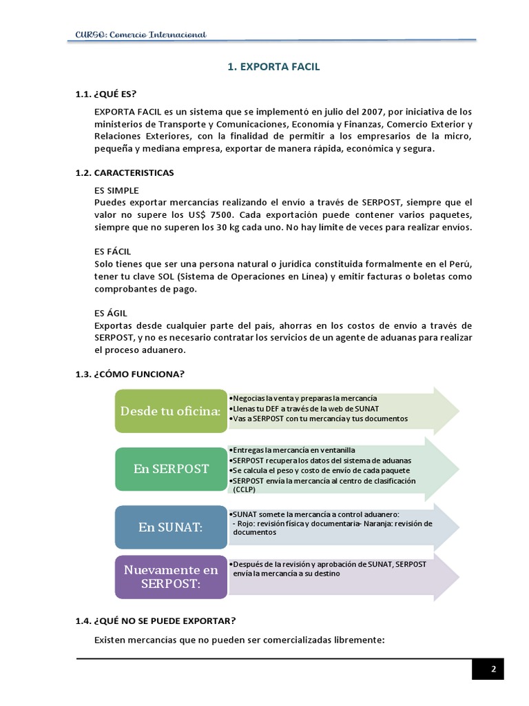 Exporta Fácil: Guía para Vender desde Perú | PDF | aduana | Alimentos