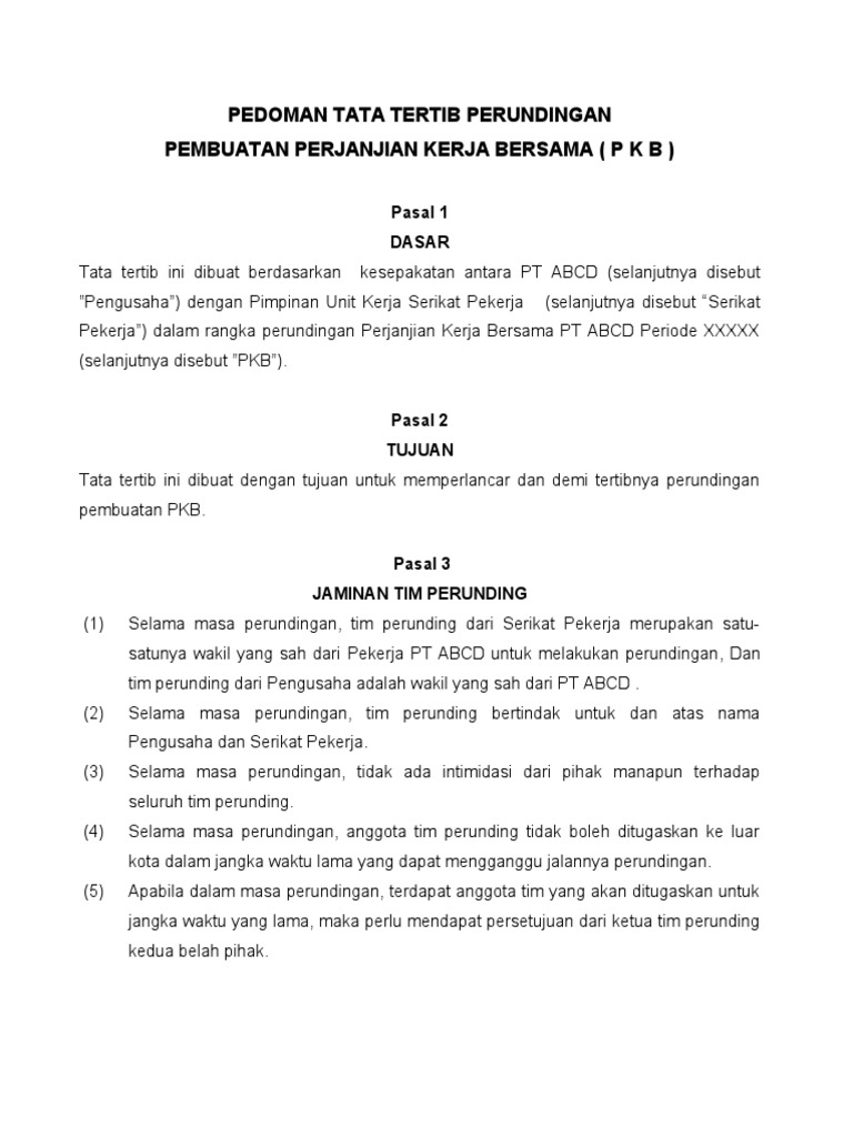 Draft TATA TERTIB PKB | PDF | Pengelolaan Keuangan & Uang