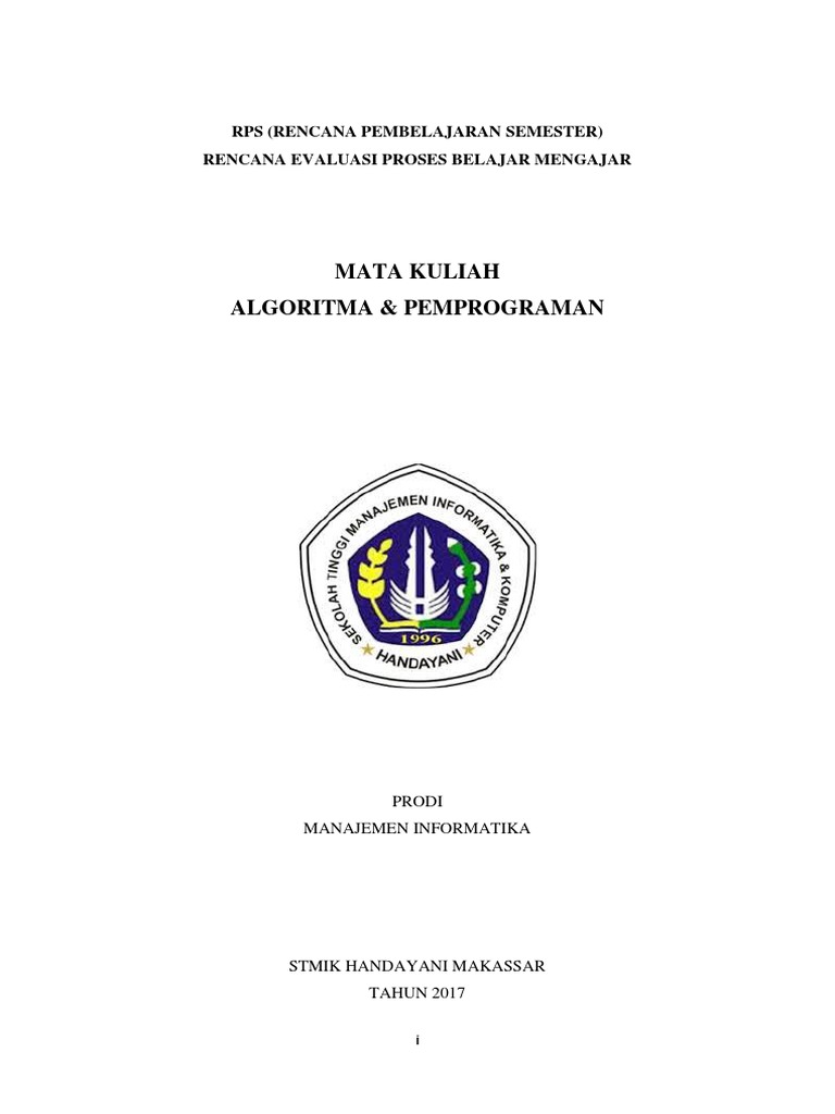 RPS Algoritma Dan Pemrograman | PDF