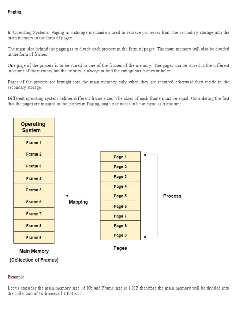 Paging: Example | PDF | Computer Data Storage | Office Equipment