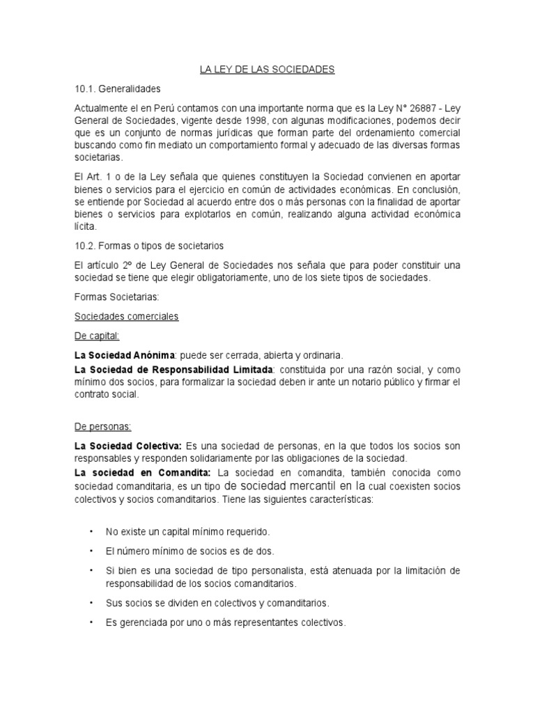 La Ley de Las Sociedades | PDF | Sociedad de responsabilidad limitada | Sociedad