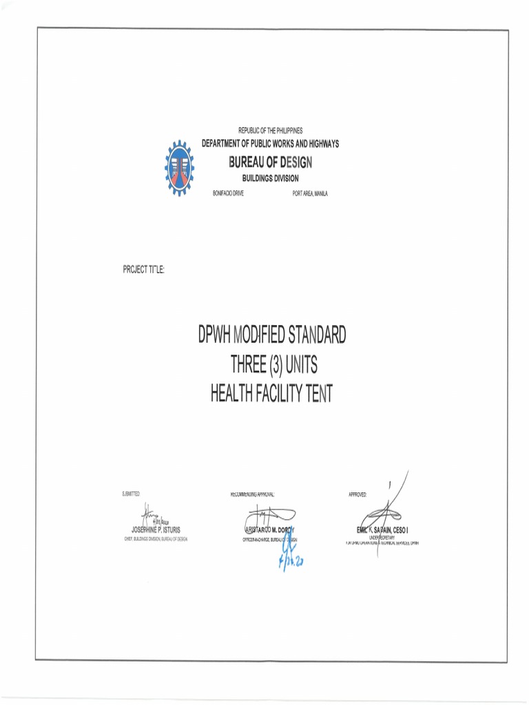 DPWH Modified Standard Three (3) Units Health Facility Tent (With ...