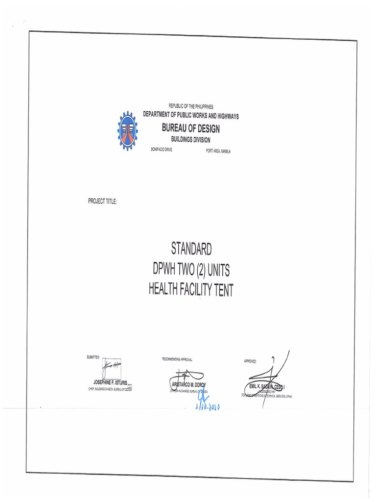 DPWH Standard Two (2) Units Health Facility Tent (Without Isolation ...