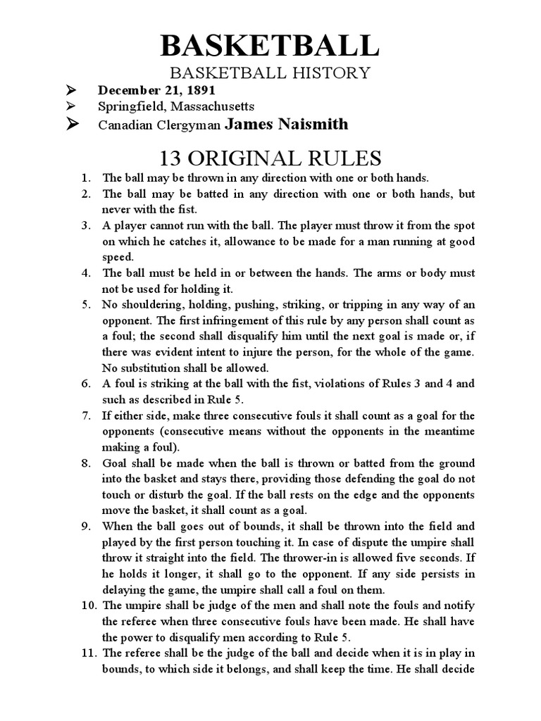 A Comprehensive History of Basketball: From Its Creation to Its Global ...