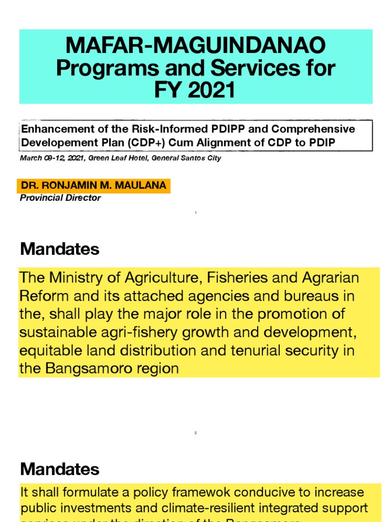 MAFAR MAG Programs & Services | PDF | Agriculture | Organic Farming