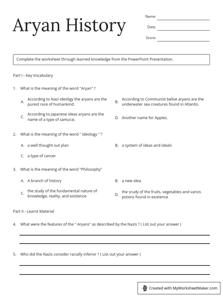 My Worksheet Maker - The Best Worksheet Maker | PDF