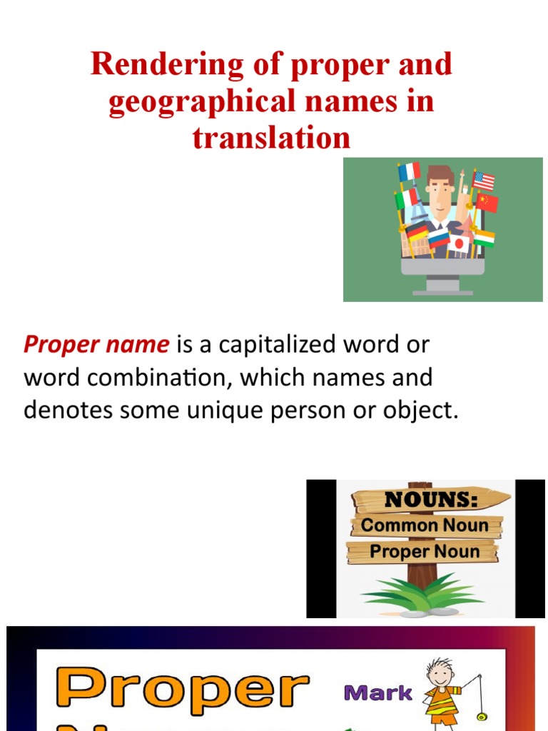 Rendering of Proper and Geographical Names in Translation | Download ...