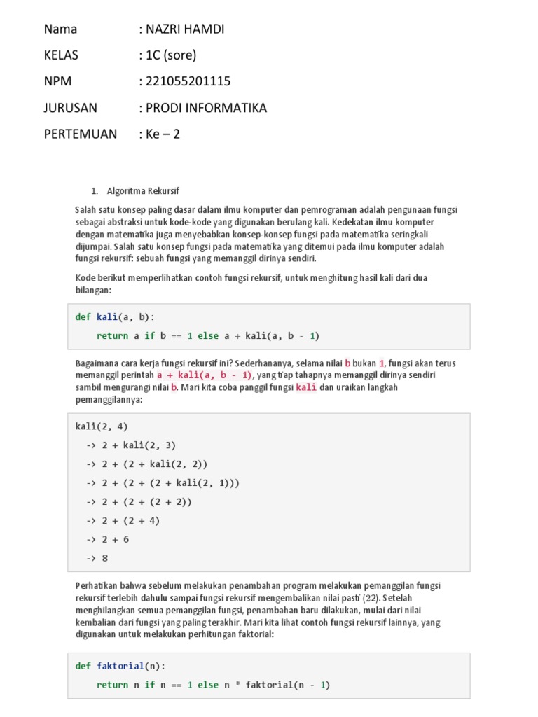 Tugas Algoritma Pertemuan 2 | PDF