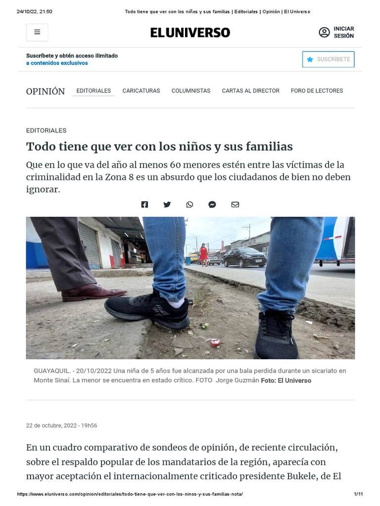 Todo Tiene Que Ver Con Los Niños y Sus Familias - Editoriales - Opinión - El Universo | PDF ...