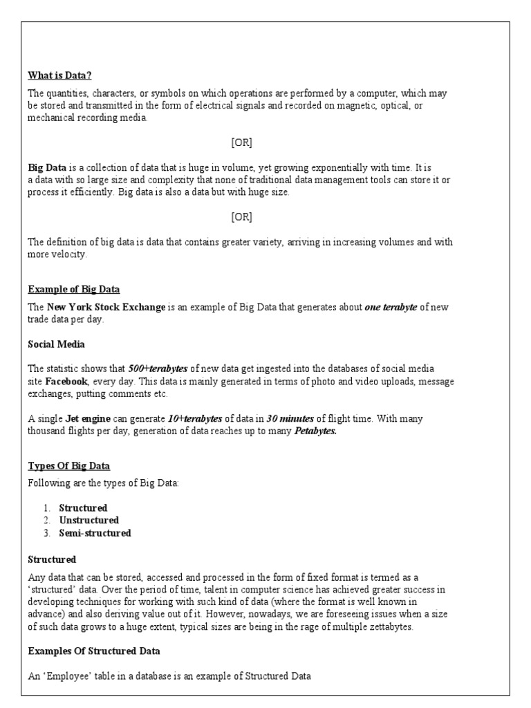 BDA Unit-1 | Download Free PDF | Apache Hadoop | Map Reduce