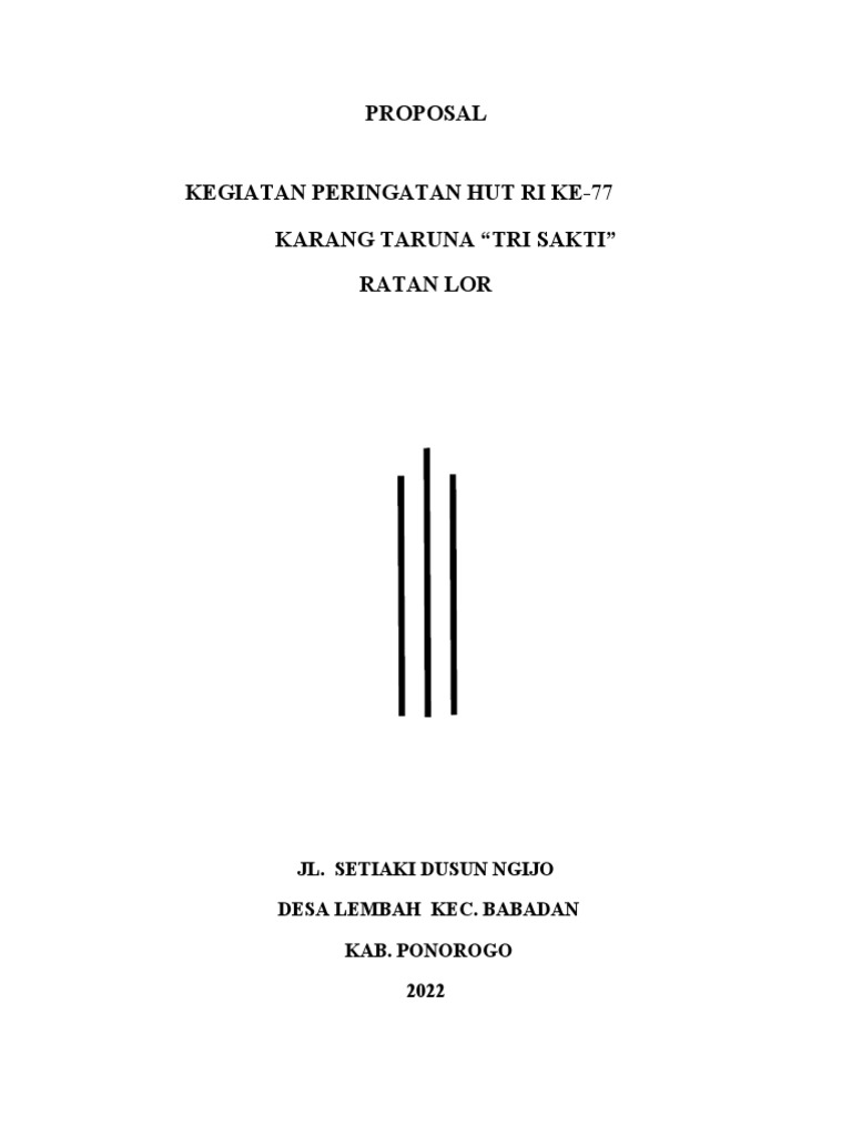 Proposal HUT RI Ke-77 Karang Taruna | PDF
