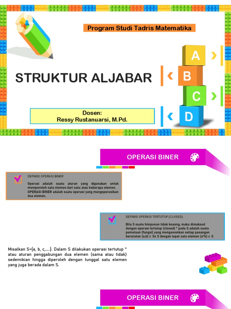 Operasi Biner dalam Struktur Aljabar | PDF