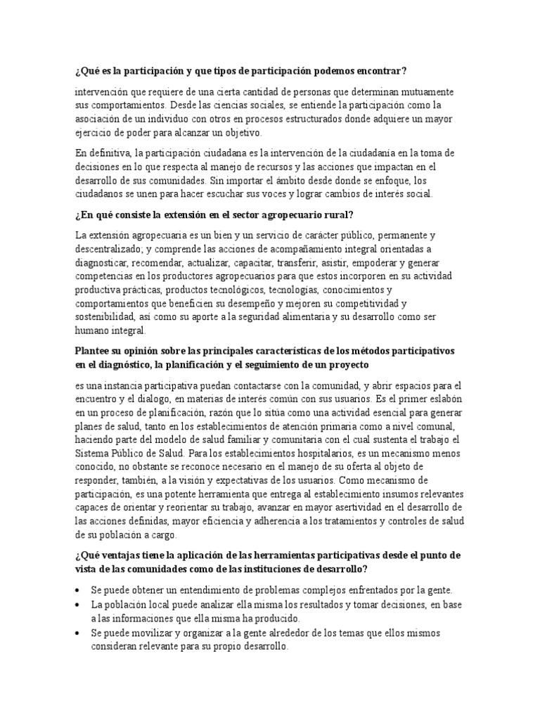 Qué Es La Participación y Que Tipos de Participación Podemos Encontrar ...